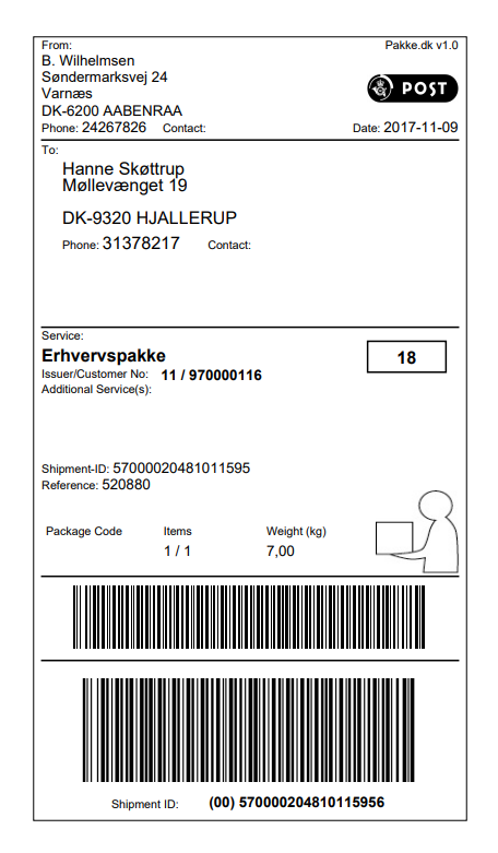 Pakkelabel 0-5 kg - Pakke.dk Blog