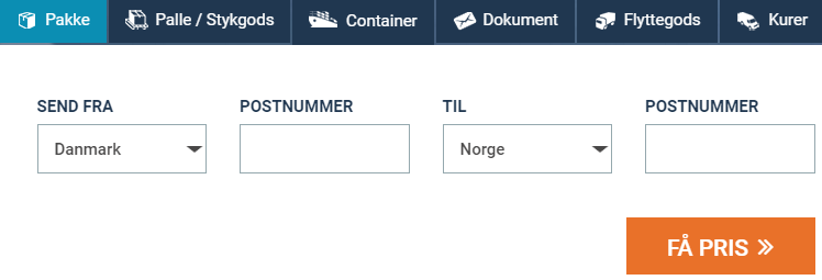 Billigt pakkepost og fragt Norge